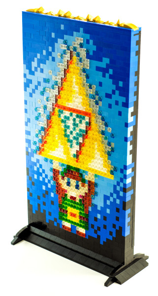 Illuminate the room with this Lego Triforce mosaic